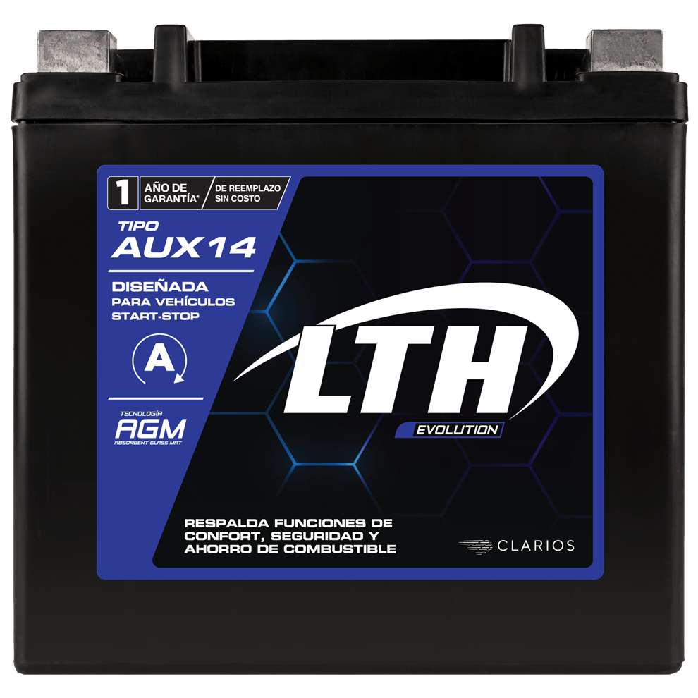 Batería auxiliar AUX14 AGM 12V 200 CCA grupo 400 | LTH